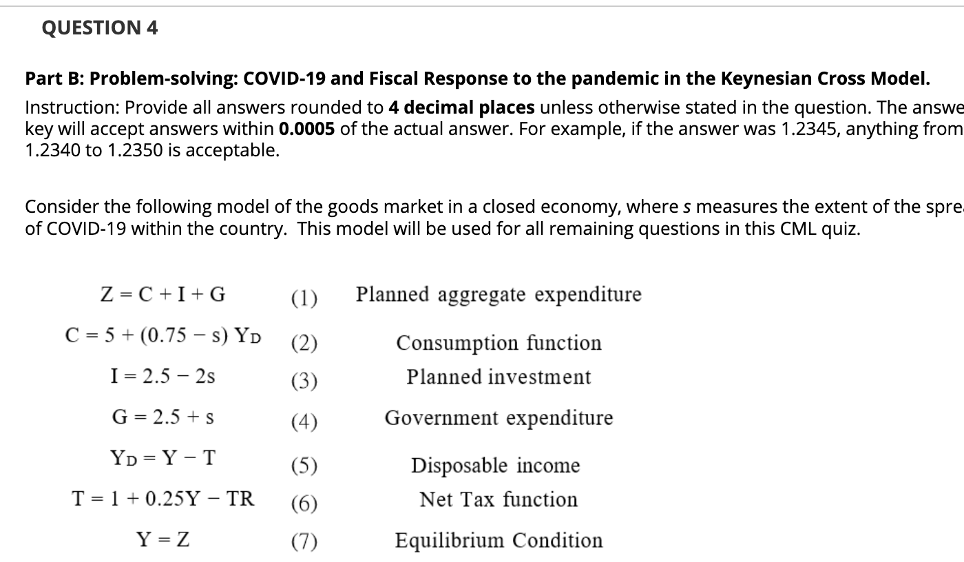 Solved Part B: Problem-solving: COVID-19 and Fiscal Response | Chegg.com