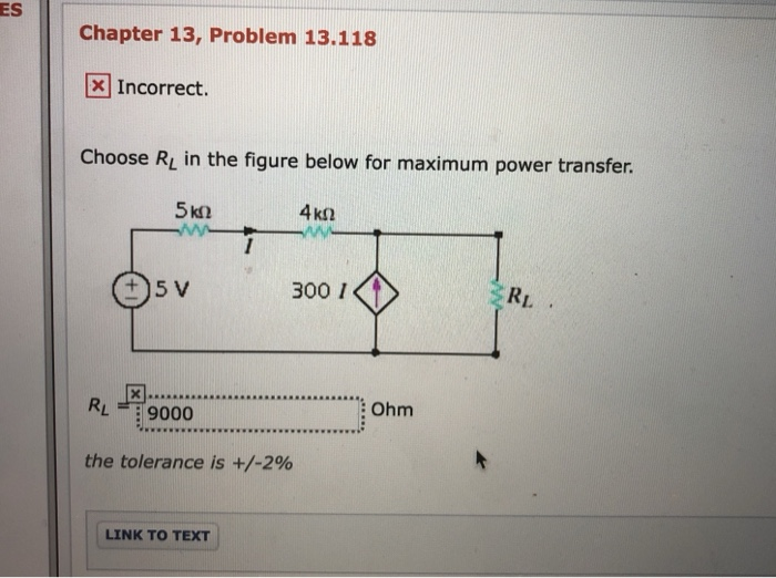 Solved ES Chapter 13, Problem 13.118 x Incorrect. Choose RL | Chegg.com