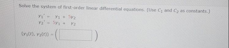 Solved Solve the system of first-order linear differential | Chegg.com