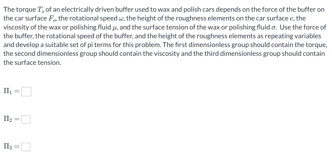 Solved The Torque To Of An ﻿electrically Driven Buffer Used 