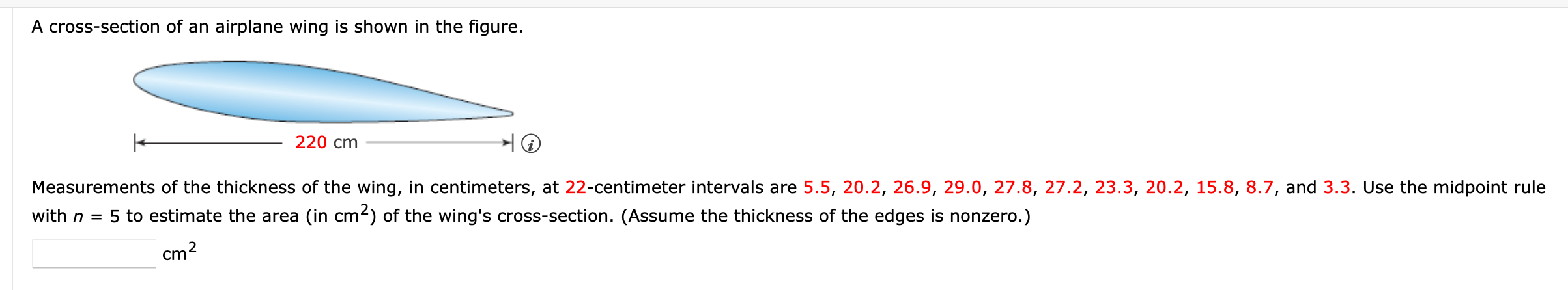 Solved A cross-section of an airplane wing is shown in the | Chegg.com