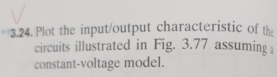 Solved 3.24. Plot the input/output characteristic of | Chegg.com