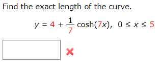 Solved Find the exact length of the curve. 7 | Chegg.com