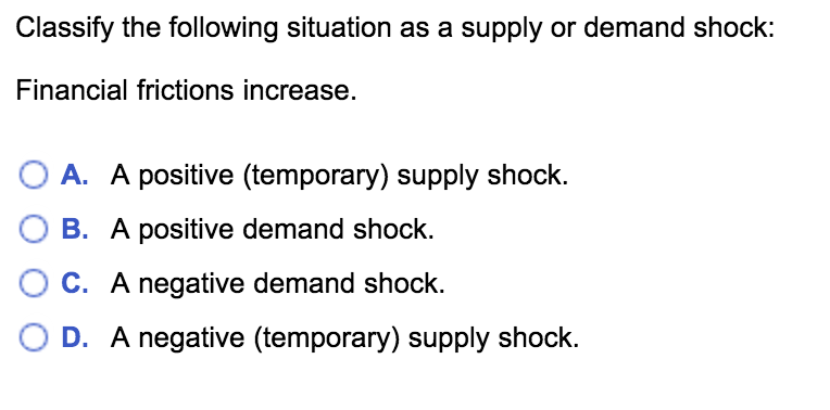 Solved Classify the following situation as a supply or | Chegg.com