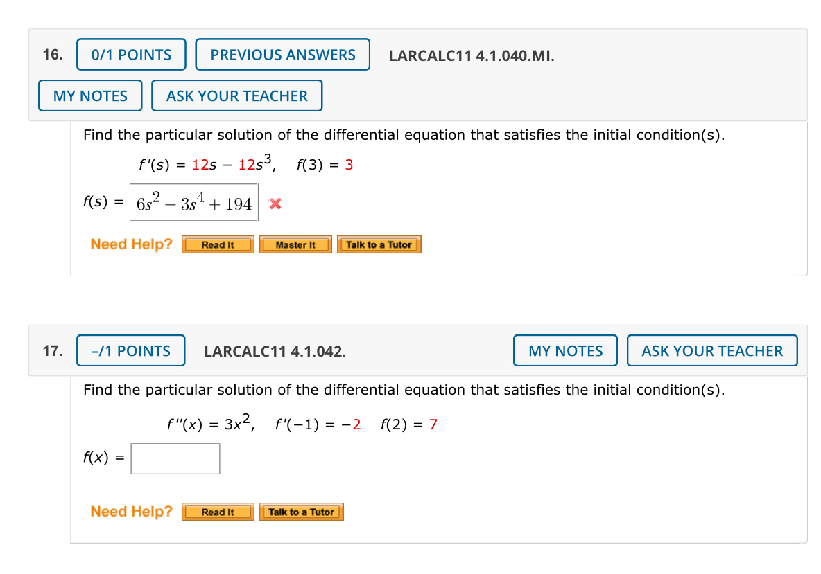 Solved | 0/1 POINTS || PREVIOUS ANSWERS LARCALC11 | Chegg.com