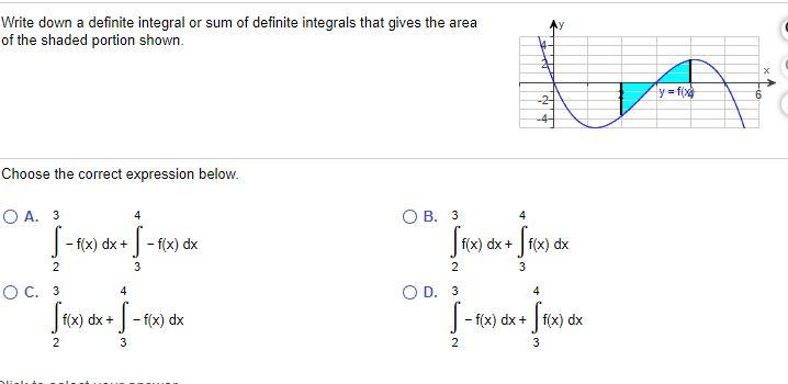 Solved Write down a definite integral or sum of definite | Chegg.com