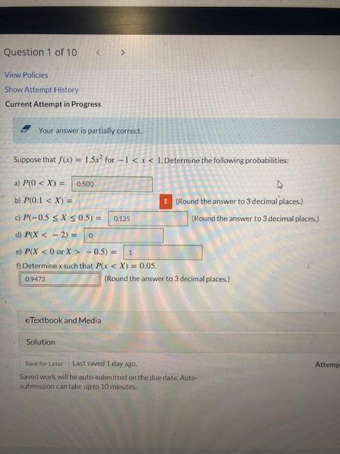Solved Question 1 of 10 View Policies Show Attempt | Chegg.com