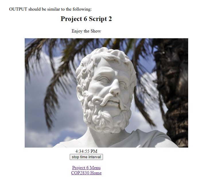 Solved Write A Web Page With A Javascript That An Image And 