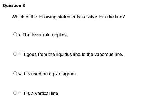 Solved Question 8 Which of the following statements is false | Chegg.com