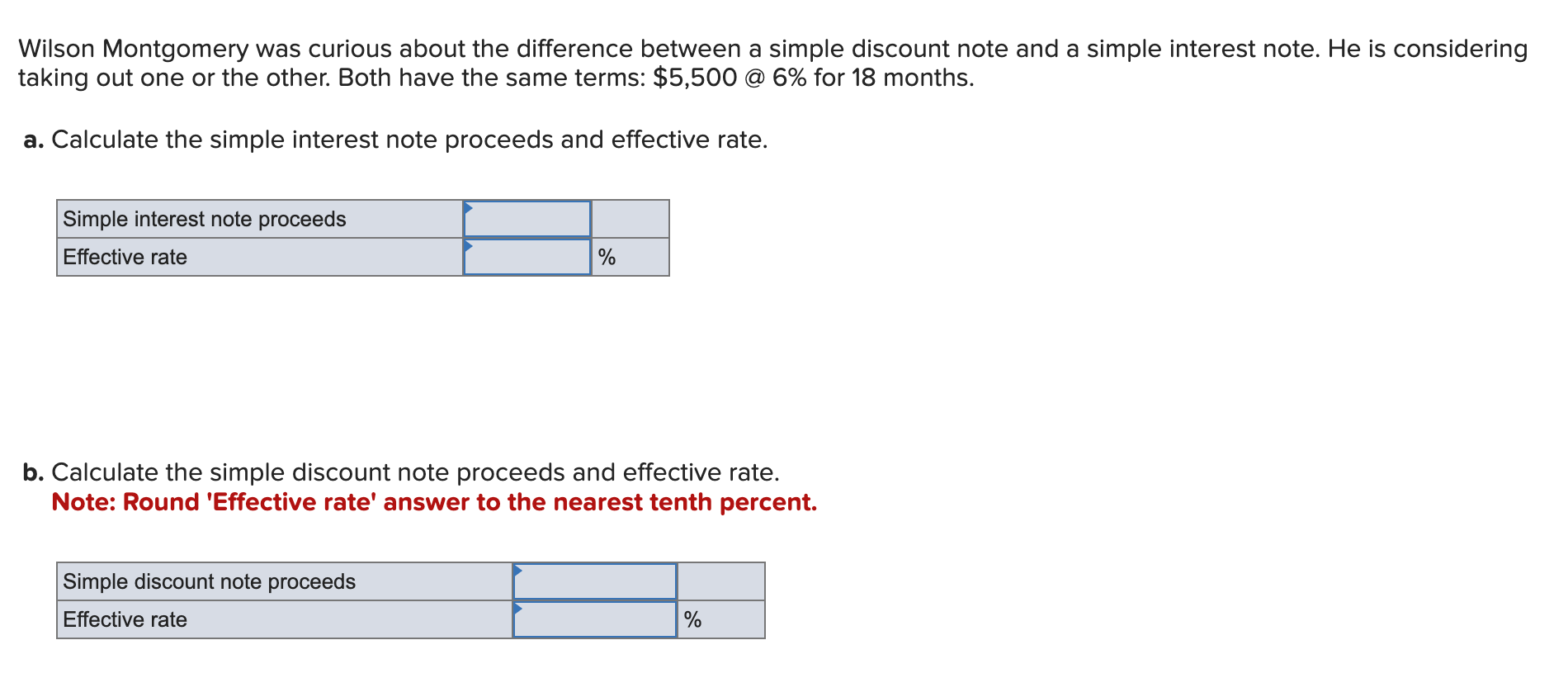 Solved Wilson Montgomery was curious about the difference | Chegg.com