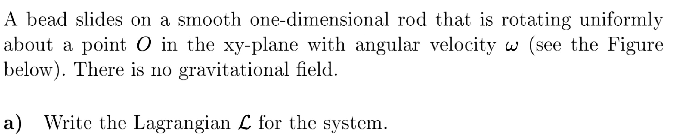 Solved A bead slides on a smooth one-dimensional rod that is | Chegg.com