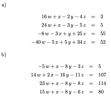 Solved Solve each of the System of Linear Equations: with | Chegg.com
