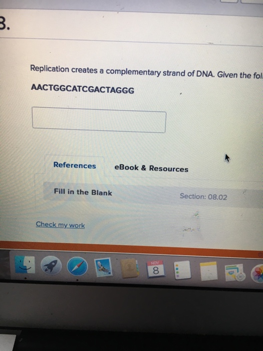 Solved Replication creates a complementary strand of DNA. | Chegg.com
