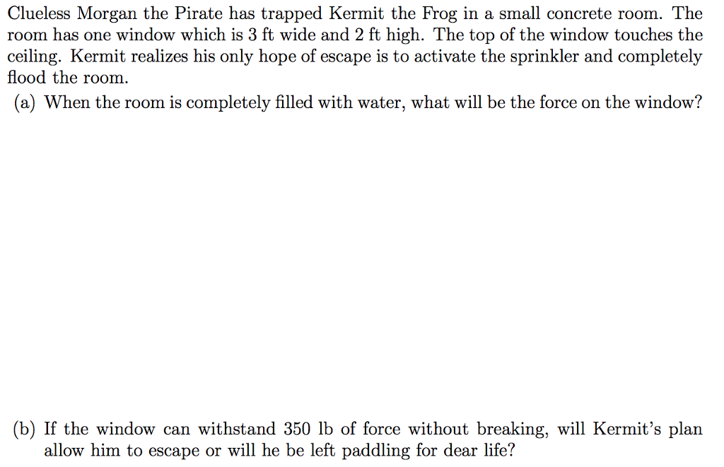 Solved Clueless Morgan the Pirate has trapped Kermit the | Chegg.com