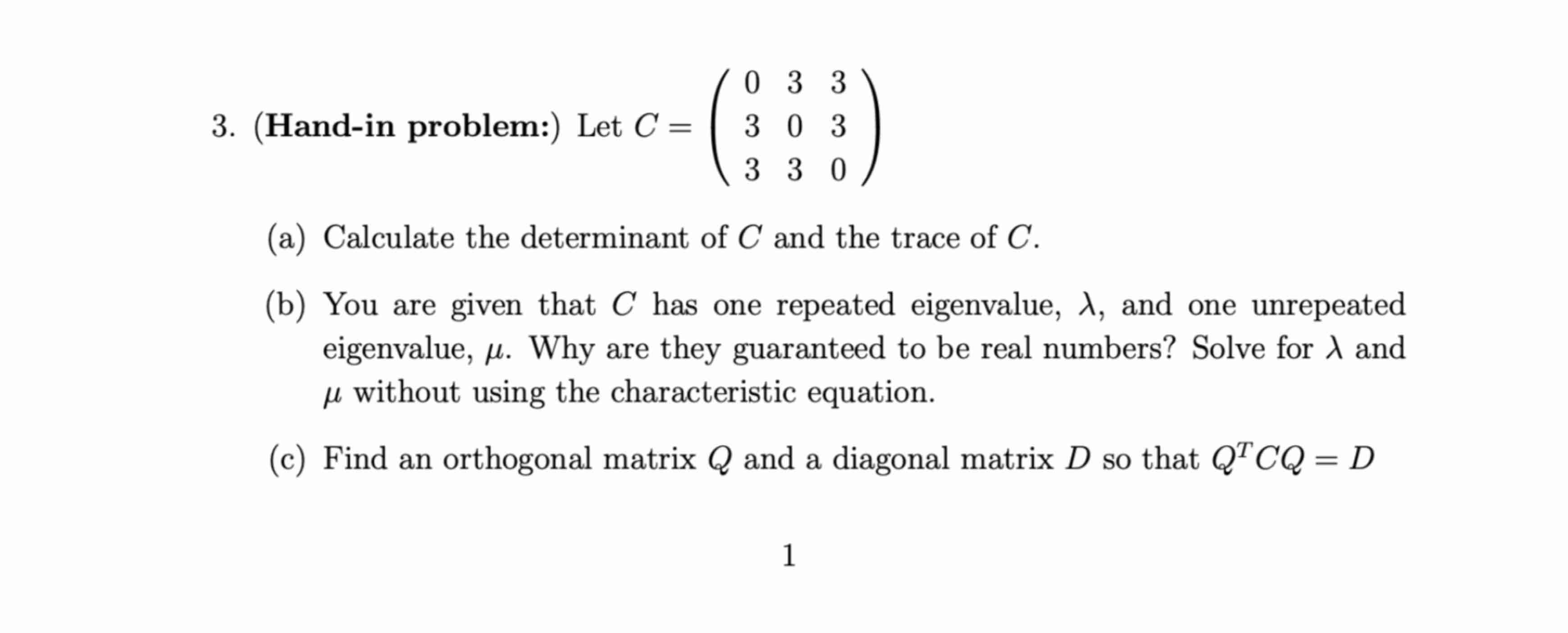 Solved (Hand-in ﻿problem:) ﻿Let | Chegg.com
