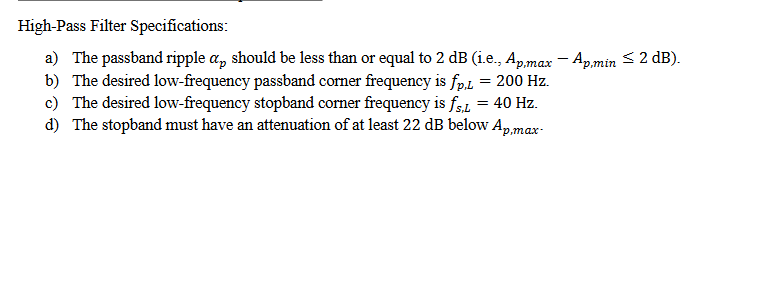 Solved High-Pass Filter | Chegg.com