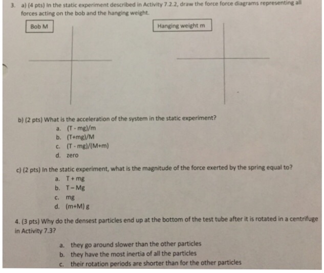 a) In the static experiment described in Activity | Chegg.com