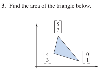 Solved 3. Find the area of the triangle below. | Chegg.com