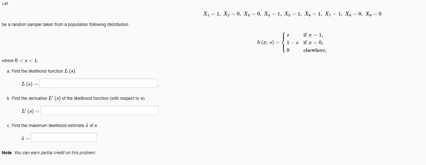 Solved Let X1 = 1, X2 = 0, X3 = 0, X4 = 1, X5 = 1, X6 = 1, | Chegg.com