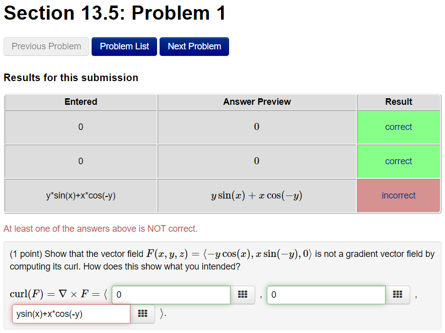 Solved Section 13.5: Problem 1 Previous Problem Problem List | Chegg.com