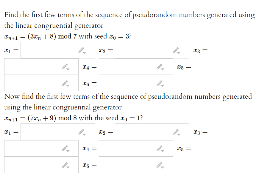 Solved Find the first few terms of the sequence of | Chegg.com