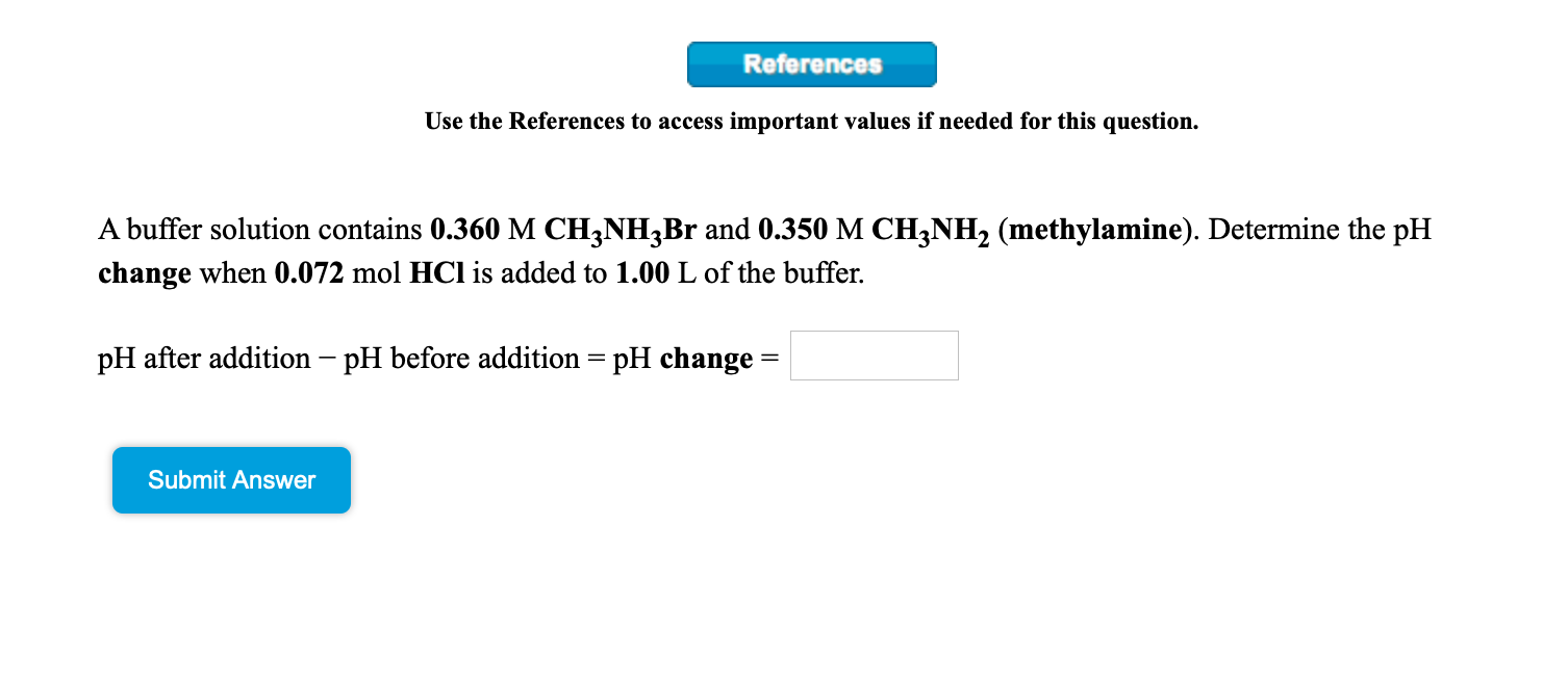 Solved References Use the References to access important | Chegg.com