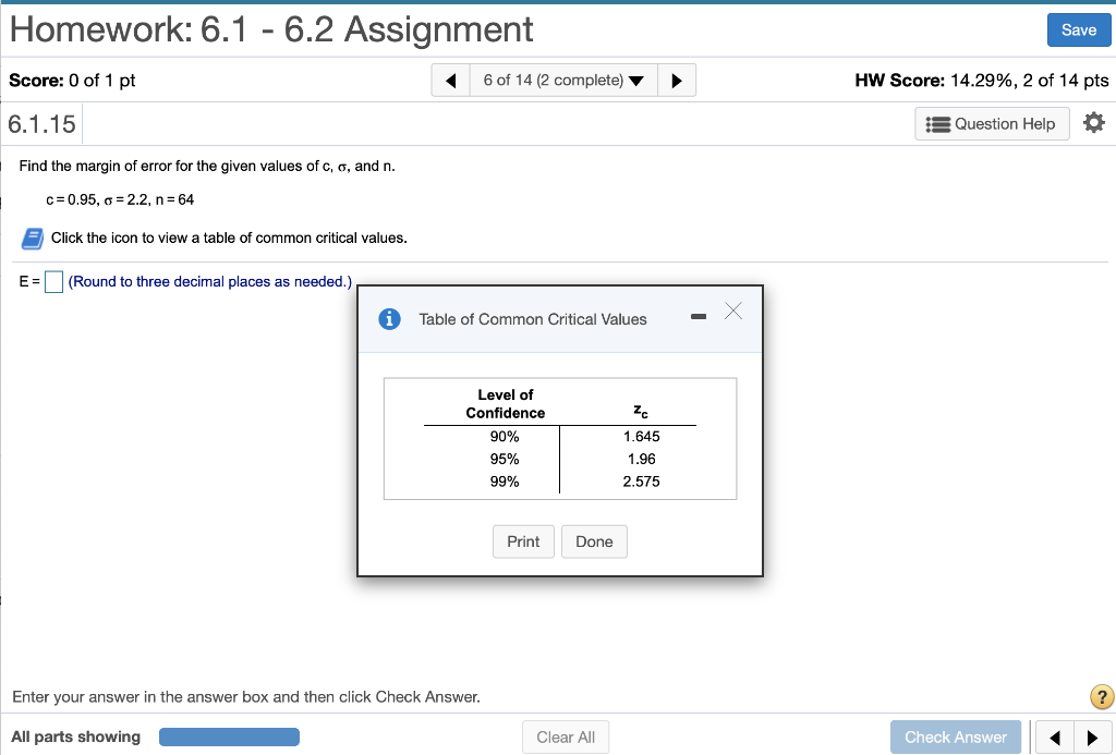 Solved Homework 6 1 6 2 Assignment Save Score 0 Of 1 Pt