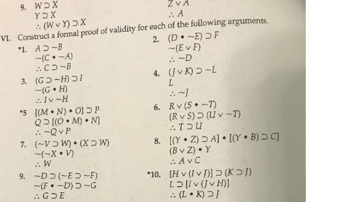 Solved WvnX VI. Construct a formal proof of validity for | Chegg.com Solved WvnX VI. Construct a formal proof of validity for | Chegg.com