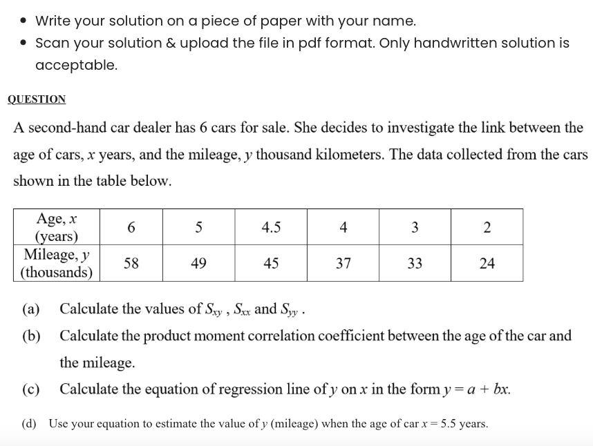 Solved • Write your solution on a piece of paper with your | Chegg.com