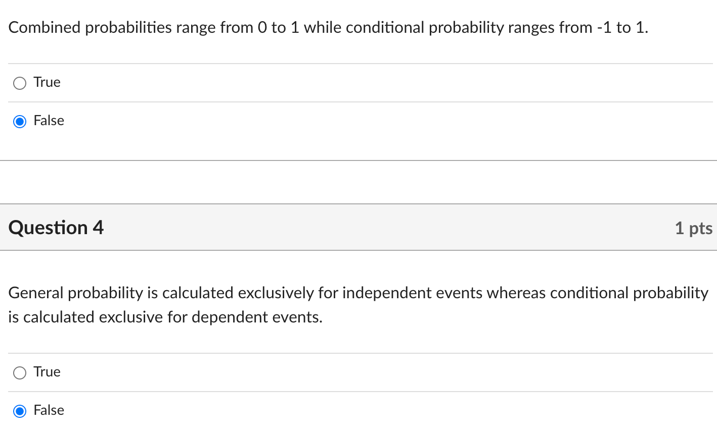 Solved Combined probabilities range from 0 to 1 while | Chegg.com