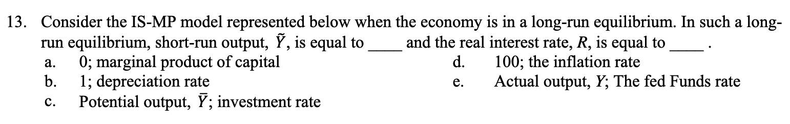 Solved 3. Consider the IS-MP model represented below when | Chegg.com