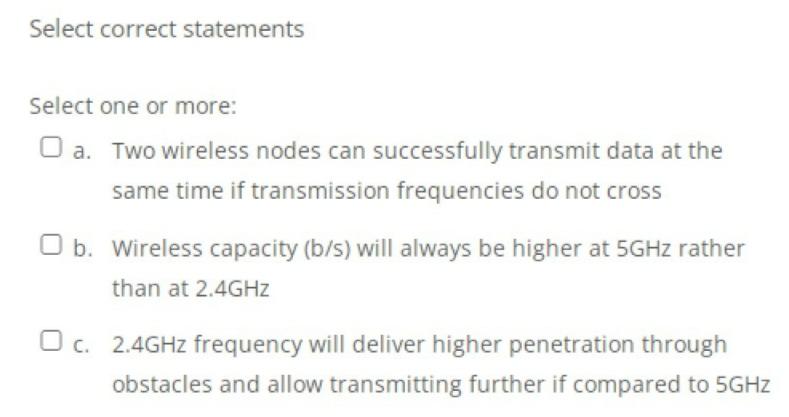 Solved Select correct statements Select one or more: O a. | Chegg.com