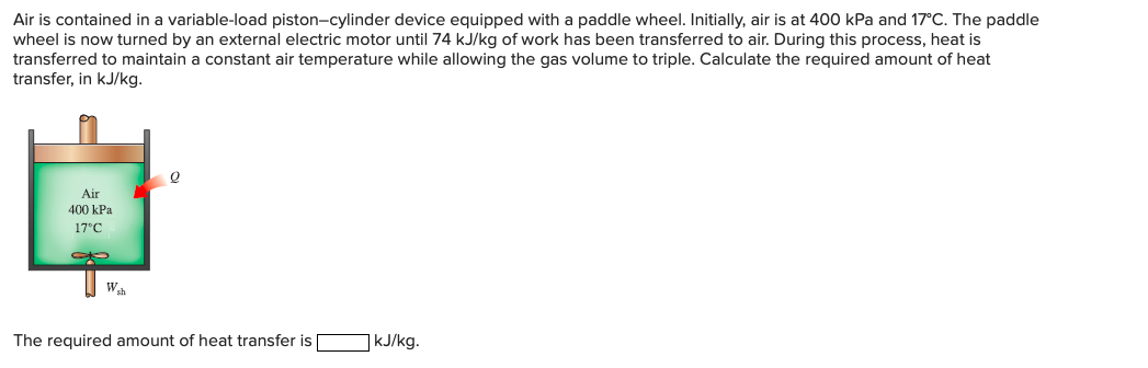 Solved Air is contained in a variable-load piston-cylinder | Chegg.com