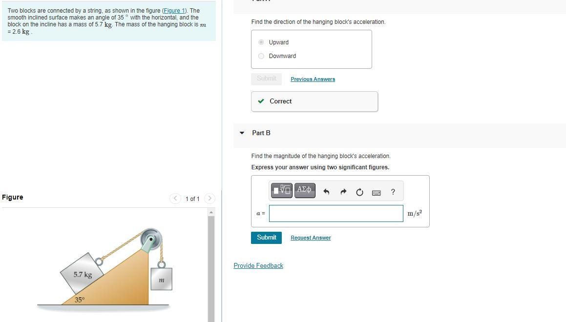 Solved Two blocks are connected by a string, as shown in the | Chegg.com