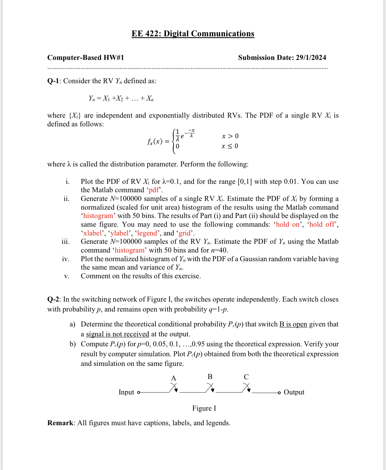Solved EE 422: Digital CommunicationsComputer-Based | Chegg.com