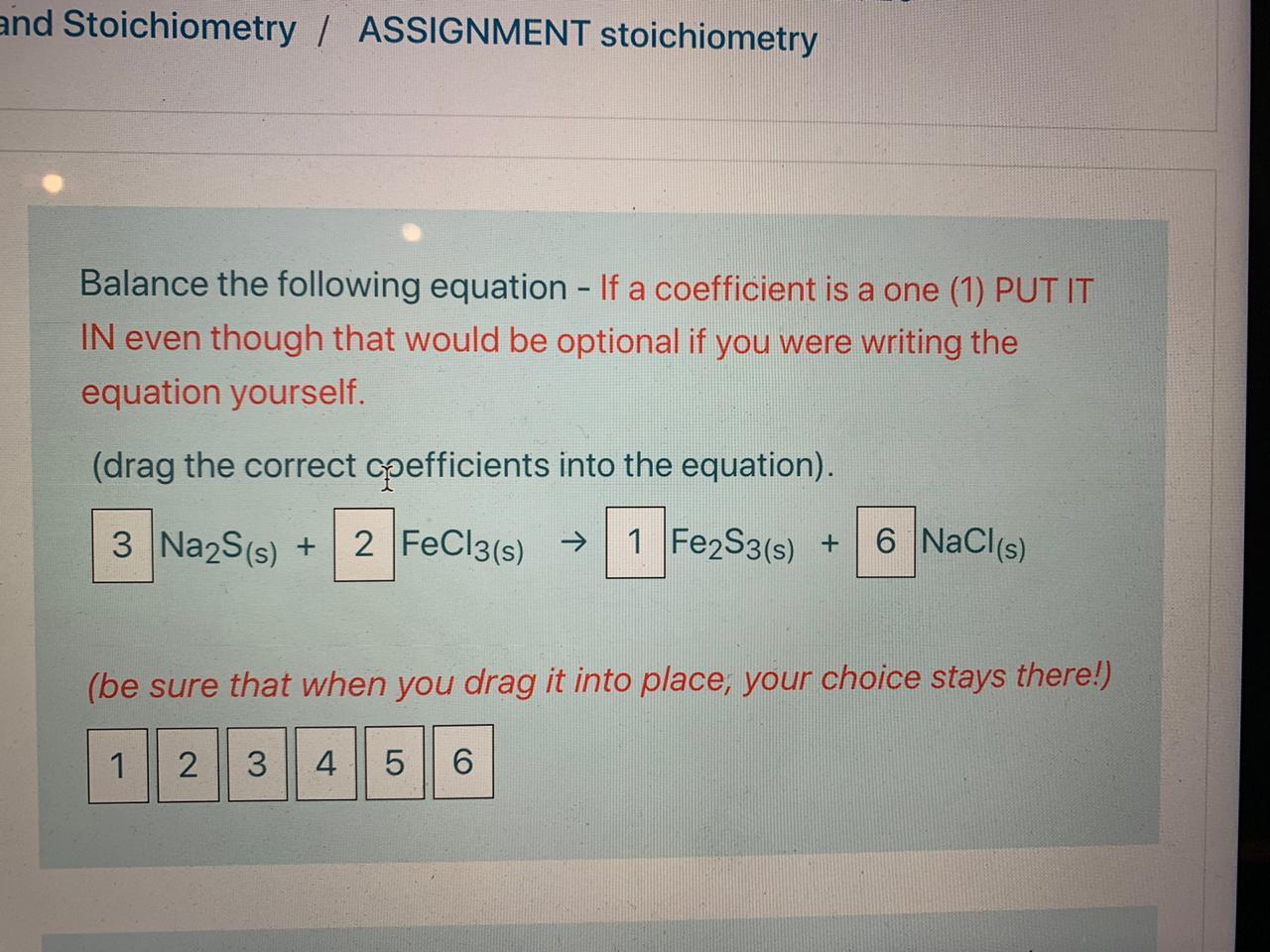 Solved and Stoichiometry / ASSIGNMENT stoichiometry Balance | Chegg.com