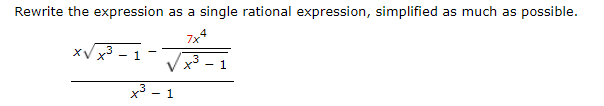 Solved Rewrite the expression as a single rational | Chegg.com