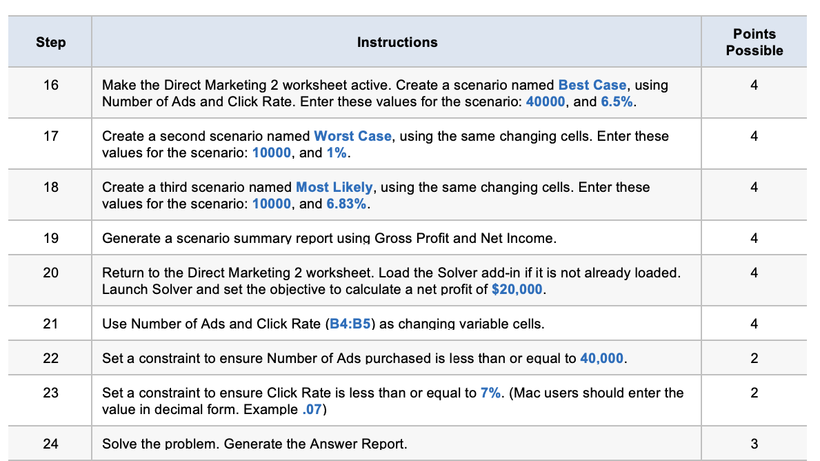 Solved Step Instructions Points Possible 16 4 Make the | Chegg.com