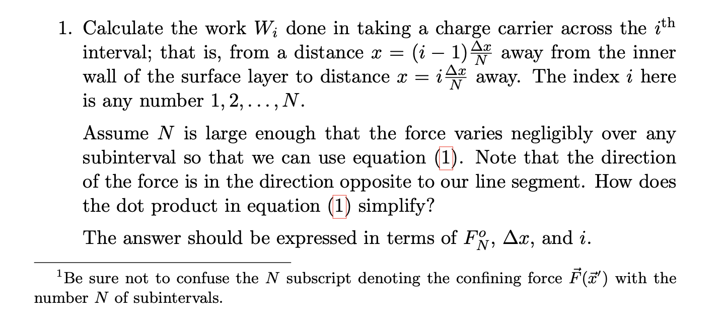 1. Calculate the work W; done in taking a charge | Chegg.com