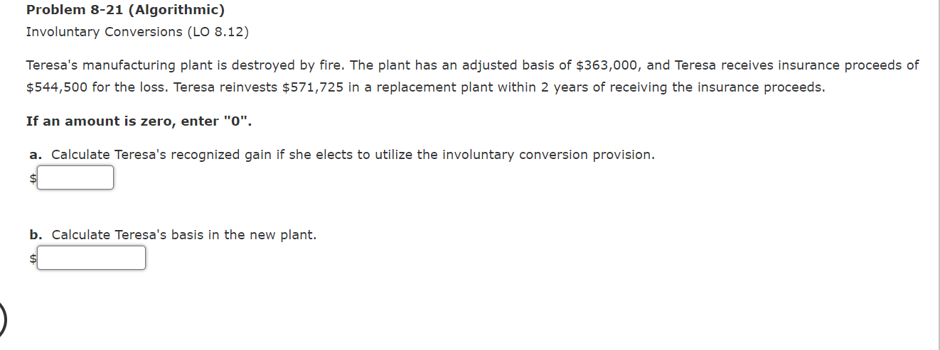Solved Problem 8-21 (Algorithmic) Involuntary Conversions | Chegg.com