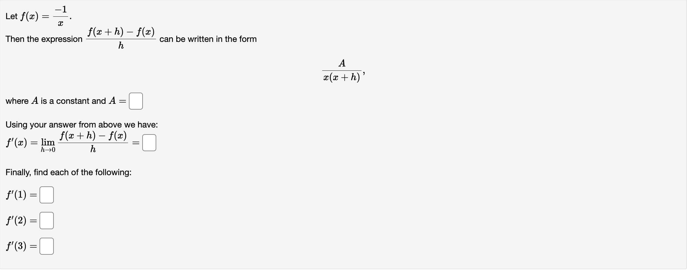 Solved Let f(x)=x−1 Then the expression hf(x+h)−f(x) can be | Chegg.com