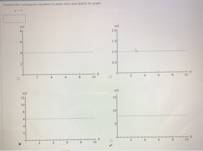 Solved Convert the rectangular equation to polar form and | Chegg.com