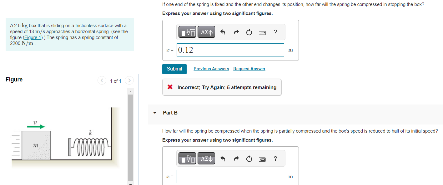 Solved If one end of the spring is fixed and the other end | Chegg.com
