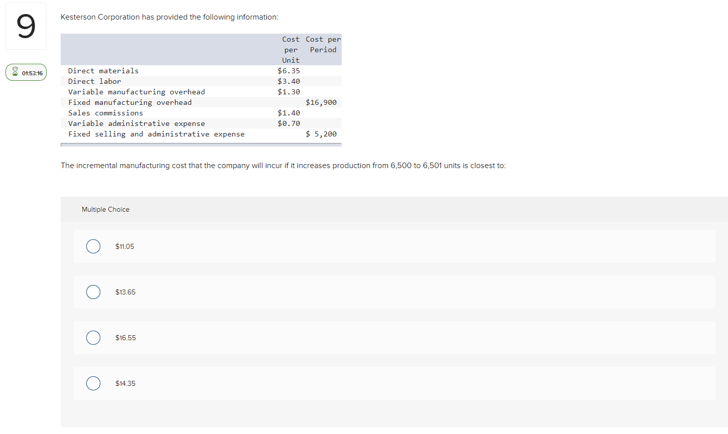 Solved Kesterson Corporation has provided the following | Chegg.com