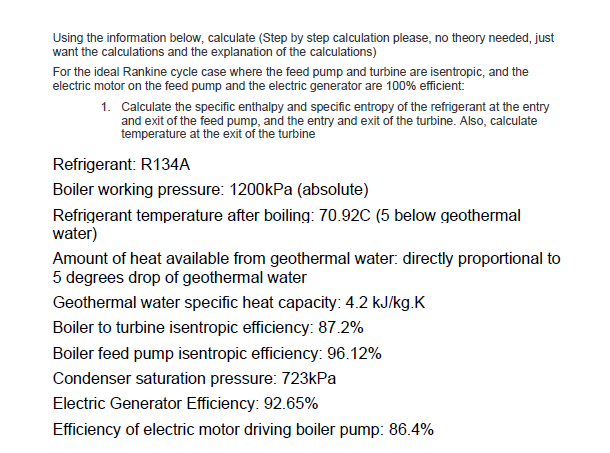 Solved Using the information below, calculate (Step by step | Chegg.com