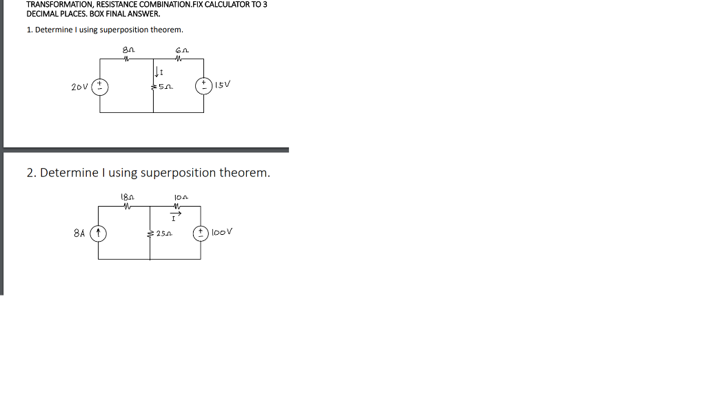 Solved TRANSFORMATION, RESISTANCE COMBINATION.FIX CALCULATOR | Chegg.com