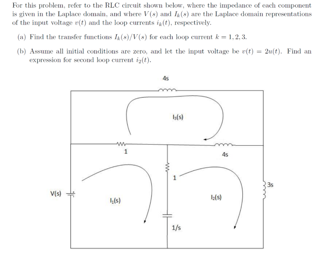 Solved For this problem, refer to the RLC circuit shown | Chegg.com