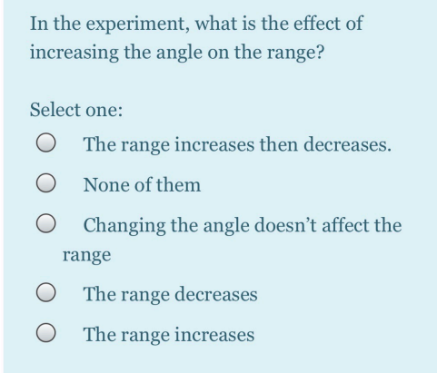 Solved In the experiment, what is the effect of increasing | Chegg.com