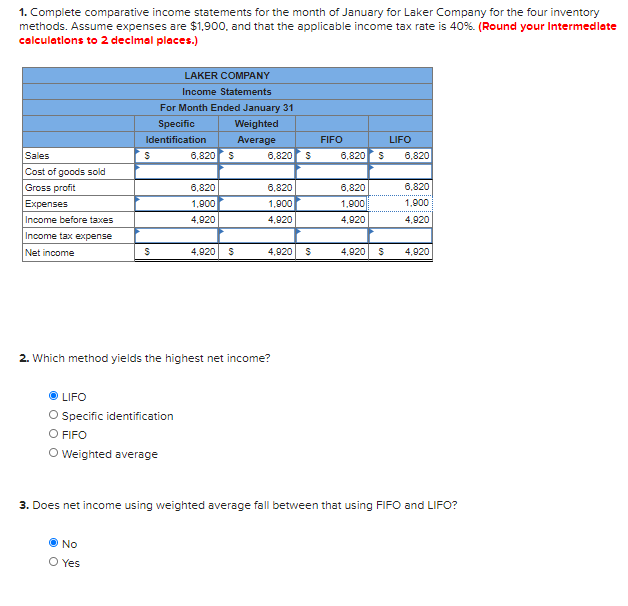 Solved Exercise 6-4 Perpetual: Income effects of inventory | Chegg.com