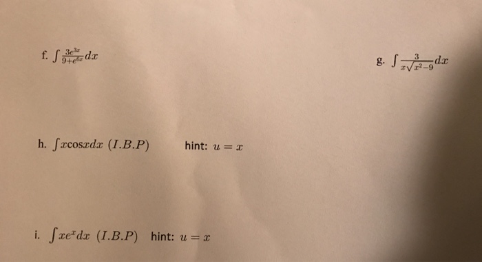 Solved Finding the integral Integral 3e^3x/9 + e^6x dx | Chegg.com